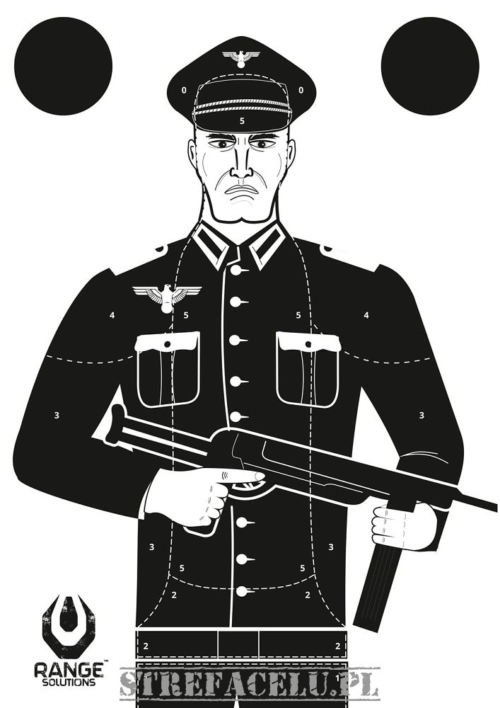 Tarcze Strzeleckie NAZI 50szt Range Solutions TargetZone