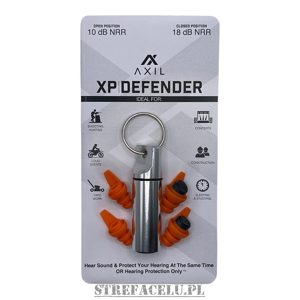 Earplugs; Model : XP Defender, Manufacturer : AXIL, Size : M/L, Color ...